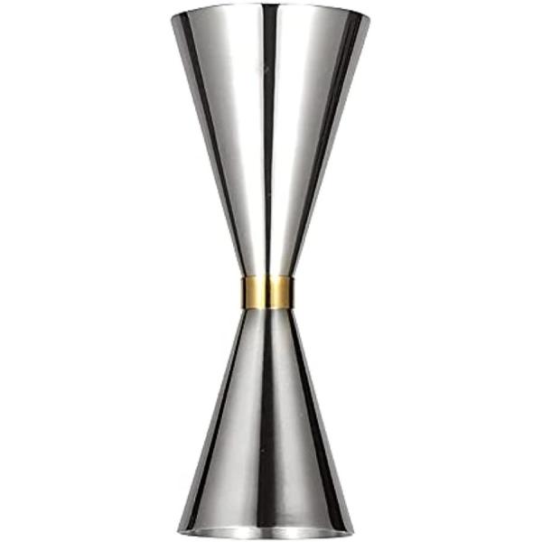 この両面ジガーには、外側に1オンスと2オンスの2つのマーカーが刻印されています。このレンズ測定器を使用すると、友達に最高の飲み物を混ぜることができます。押しつぶされたコンポーネントのディスク端の場合、スパイラルハンドルは、スパイラルに沿って...