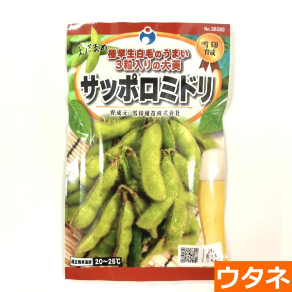 ・本種は着莢数多く、豊産の極早生種で栽培も容易、家庭菜園に好適の優良種です。・莢は豊円の大莢で、鮮緑色、毛茸は白で美しく、三粒莢の割合が高いです。・食味、品質は極めてすぐれています。●適正発芽温度20-30度●数量15ml●発売元ウタネ※種...