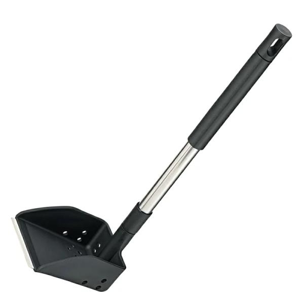 側溝にたまった泥や落ち葉をザザッとすくえる。使いやすく持ちやすい。幅9cm。細めの溝にもすっぽり入る。隅々までキレイに。軽量で、女性でもラクラク持ち上げられる。水抜き穴付で余分な水はすくいません。ポールは伸縮式。吊り下げて収納できる穴付き。...