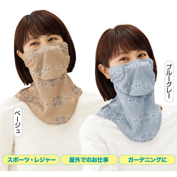 ※メール便でのお届けとなります　ポスト投函予定でございます※いつでも簡単に装着できるUVフェイスクーラー。目の下から首まですっぽり覆い、広範囲で紫外線をカットできます。キシリトール加工でひんやり接触冷感。吸水速乾性のある生地でムレにくく爽や...