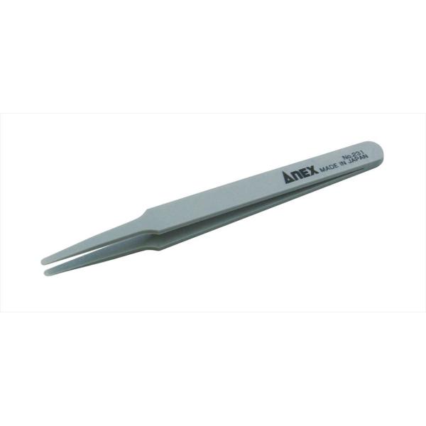 兼子製作所 ANEX 231 プラスチックピンセット先丸型120mm
