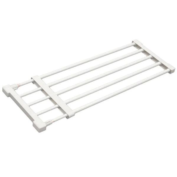 【商品仕様】商品名 突ぱり強力伸縮棚 小商品サイズ 幅 63〜93cm × 奥行 23.5cm × 高さ 3.3cm本体重量 0.75kg参考耐荷重 30〜13kg材質・パイプ：鉄・エポキシ樹脂粉体塗装・樹脂部品：ABS樹脂・合成ゴム・ねじ...