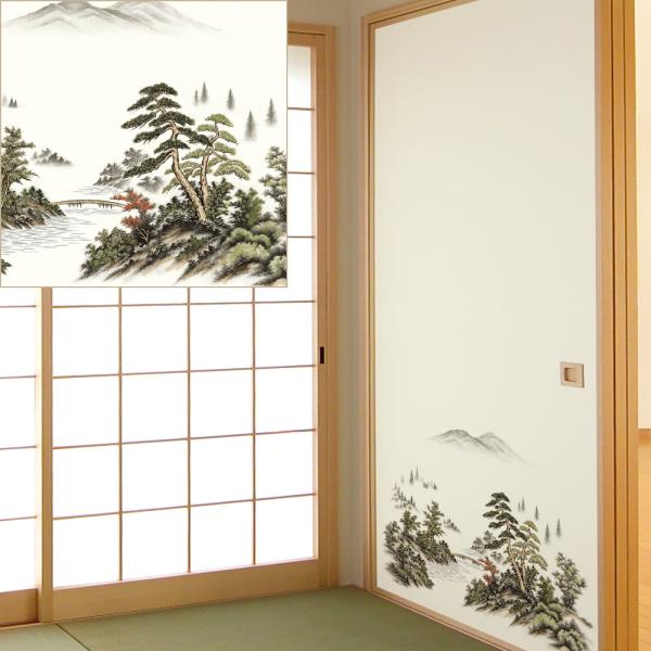 再湿タイプのふすま紙（鳥の子風）Re-wetting typeウラ面に再湿ノリ（切手タイプのノリ）が塗布されているふすま紙で、スポンジでたっぷりの水をムラなく付けてノリを戻し、紙を伸ばして貼ります。柄の印刷の後、揉み紙風のエンボスで、風合い...