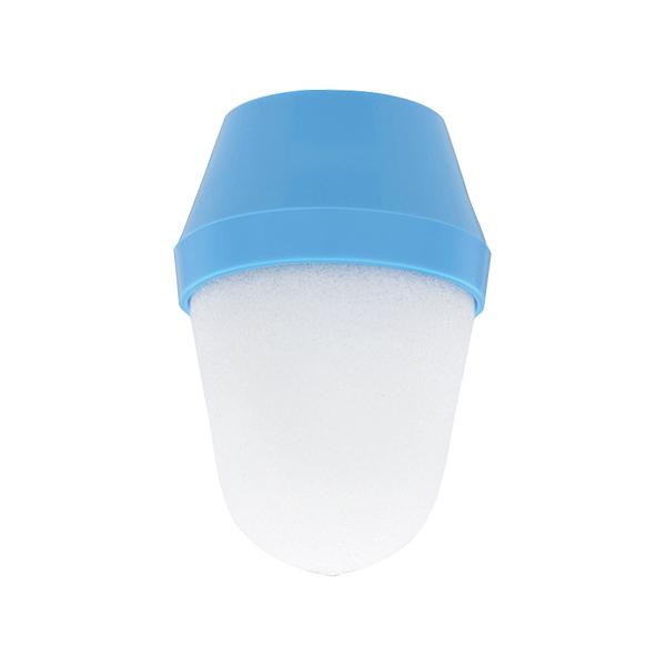 カラー：ブルー説明文：●先端にふくらみのある外径16〜19ミリのパイプに取付けできます。●水ハネを防ぎ、水の汚れを取除きます。●使用温度：1〜40℃