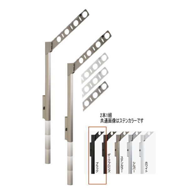 DRY・WAVE(ドライ・ウェーブ) 腰壁用物可動式干金物 ブラック (2本で1組) 用 途 腰壁取り付け用の物干し掛け材 質 アルミ押出形材、アルミダイカスト、PP等寸 法 幅35.7mm×奥行455mm×高さ1277mm総重量 2.5k...