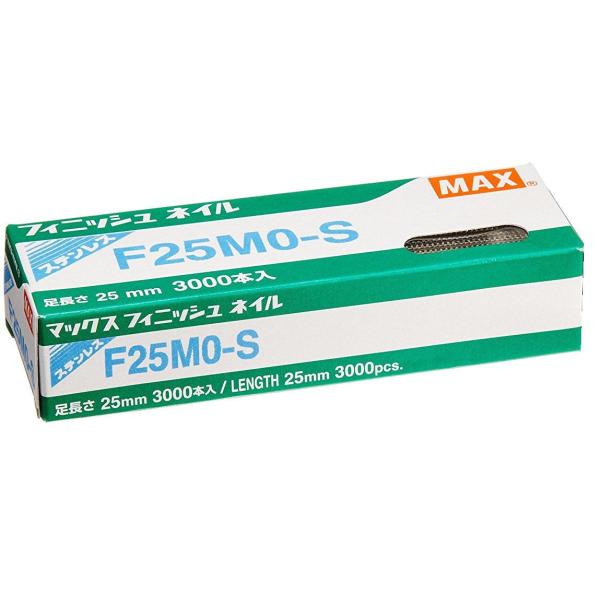 マックス(MAX) NT91067 F25MO-S 3000本 小箱 F25M0-S胴部径 1.05頭部径 1.9×1.26材質 ステンレス長さ 25mm