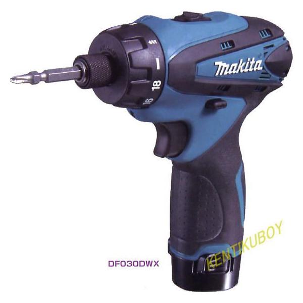 【マキタ MAKITA】 DF030DWX 10.8V 充電式ドライバドリル バッテリー×２本、充電器、ケース付