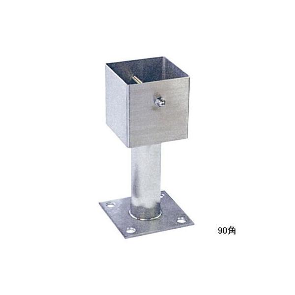 角型装飾柱受け金物　ボルト・化粧ナット付材質：SUS304※ベースプレートはスチール製です。仕上：ヘアーラインサイズＡ：90Ｂ：48.6Ｃ：100