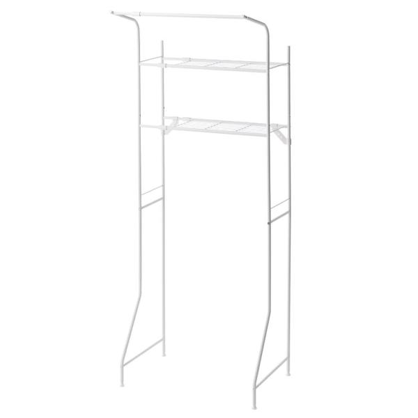 商品紹介・インテリアに馴染むマットな質感の洗濯機ラックです。・ちょっと掛けに便利なハンガーバー付き。・棚位置が高く、洗濯機のふたの開閉がスムーズ。・下段の棚は高さが選べて機能的。・横幅は伸縮自在。スリムなパイプホルダーを回すだけで固定できま...