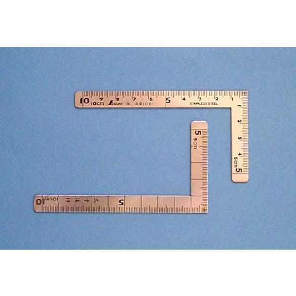 シンワ測定 12101 曲尺小型 三寸法師 ステン １０×５ｃｍ 表裏同目