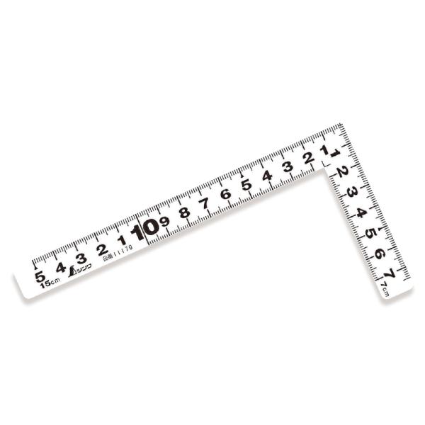 シンワ測定 11170 曲尺平ぴた ホワイト 15cm 表裏同目