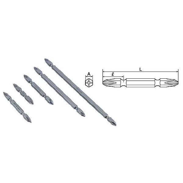 TOP トップ工業 DB2-65P 電動ドリル用ドライバビット (硬さH)(マグネット付) ドライバビット＋No2※画像は1シリーズで同一画像を共通して使用しておりますのでサイズにより画像と実際の商品サイズは異なる場合があります。