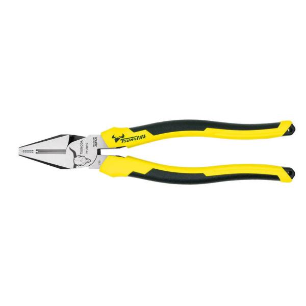 コーポレートカラーであるイエロー＆ブラックを基調としたTG（TSUNODA GLOBAL）モデル。滑りにくいテクスチャーグリップで、力が入れやすく高いホールド感を実現。電気工事の現場で活躍するプロ仕様ツール。長時間の作業負担を軽減する偏芯テ...