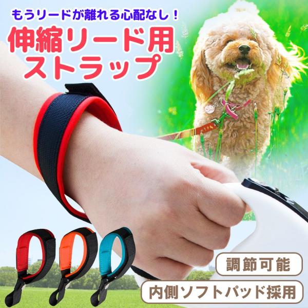 犬 伸縮リード用 ストラップ フリーハンドストラップ サイズ 調整可能 フリーハンドストラップ リード■商品レビューを投稿でプレゼントキャンペーン中！■まとめ買いがお得！頑丈なをPP素材を使用し耐久性抜群！内側ソフトパッド採用で手首に優しく...
