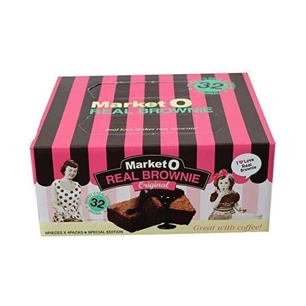 Market O マーケットオー リアルブラウニーギフトパック 32個入り（8個×4箱）韓国の菓子メーカー・オリオンが展開する人気のチョコレートブラウニーです。?しっとりとした食感と濃厚なチョコレートの味わいが特徴です。【商品概要】●内容量...