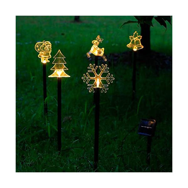 埋込み式5 in 1 暖かい白/-/Lanito123・Color:5 in 1 暖かい白・5 in 1 クリスマス ストリングライトクリスマスツリー、鈴、雪、サンタクロース、ヘラジカの5種類のランプが一体になっている。裏庭でも室内でもクリ...