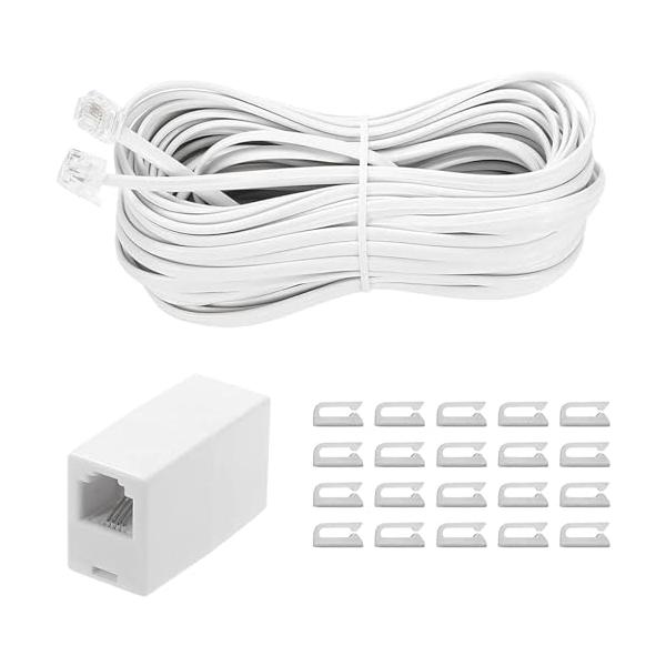 30M/-/-・Color:30M・30mモジュラーケーブルモジュラーケーブルモジュラーコンセントと家庭用電話機・ビジネスホン・FAX・モデムなどを接続できる6極4芯タイプのモジュラーケーブルです。屈曲に対する耐久性が高い新素材を採用し、通...