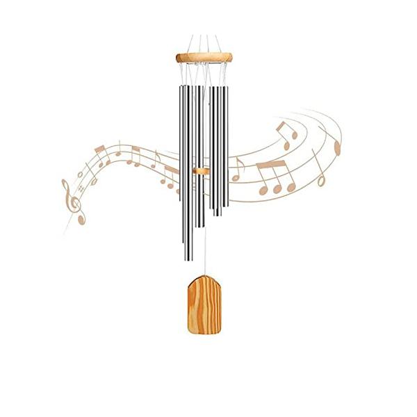 耐久性木の色/長い62cm/IU2411・Shape:風鈴1・パッケージ個数:1・風鈴ウッド ＋ アルミチューブ6本の ウインドチャイムです・サイズ全長：約60cm、パイプ径：約1.2cm・耐久性 ウィンドチャイムは6本の酸化アルミニウムの...