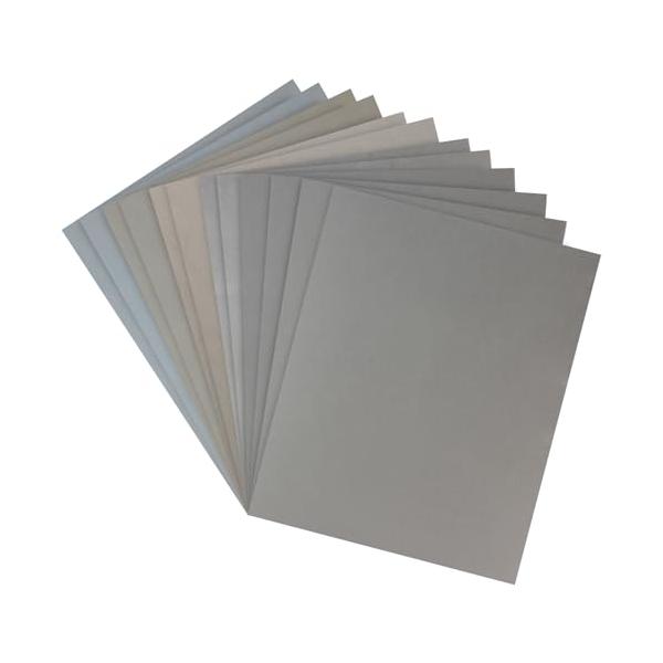 1000-5000番-12枚入ブラック/230 x 280 mm/-・耐水ペーパー セット 1000 1500 2000 3000 4000 5000番号（各2枚）、230mm×280mmのサンドペーパーが12枚入っており、数字が小さいほど...