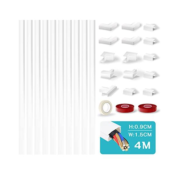 ケーブルカバーホワイト/S-10本/-・Size:S-10本Color:ホワイト・『コード隠し・安全で高品質の配線モール』この配線カバーは高品質のPVC素材が採用され、耐久性が優れて耐摩耗性、耐衝撃性が良い、変形しにくい性能があります。そし...