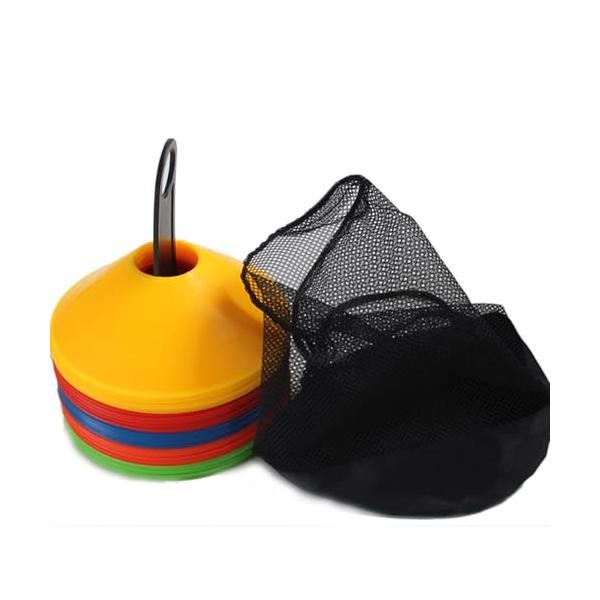 マルチカラー/40個/-・Size:40個・マーカーコーン カラーコーン セット ディスクコーン トレーニングコーンカラー：イエロー、レッド、ブルー、グリーン、オレンジー各色同数入り。収納ラック、収納袋付き 持ち運びに収納に便利です。・マー...