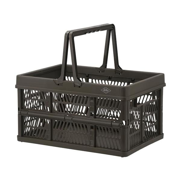 折り畳みコンテナカーキ/Lサイズ/86449・Color:カーキSize:Lサイズ・パッケージ個数:1・収納に 持ち運びに便利な折りたたみコンテナ・サイズ:幅45×奥行31.5×高さ25cm・重量:0.9kg、耐荷重:8kg・材質:ポリプロ...