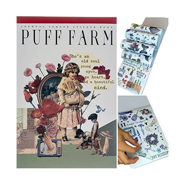 PUFF FARM/-/-・Color:PUFF FARM・50ページ（約1000種）のフレークシールがノートになっており、持ち運びやすく、保管にも場所を取りません?・手帳、日記帳、ノート、スケジュール、カレンダー、スマホ、手紙などを自分好...