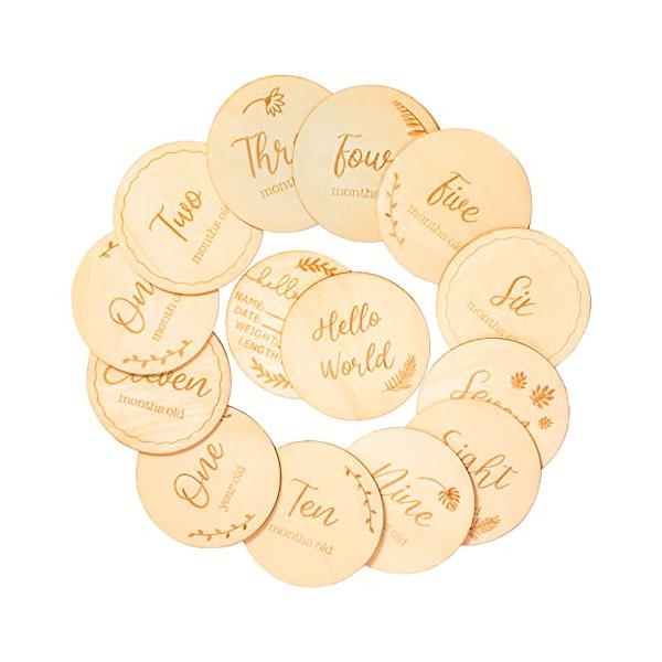 ・円形-14枚  ・・Color:円形-14枚・(p)【素材】高品質の赤ちゃんにやさしい天然木でできており、安全で環境にやさしく、あなたとあなたの家族の健康に気を配っています。(/p)・(p)【基本情報】直径10cm、厚さ0.3cmの合計1...