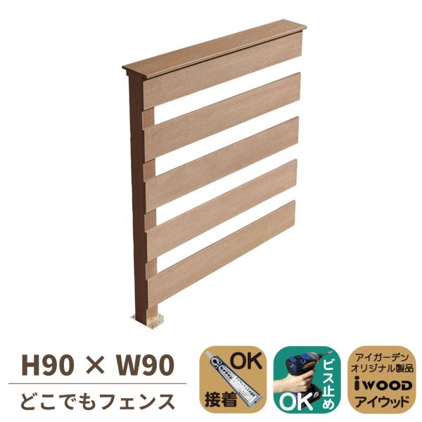 商品寸法(単位：約mm)：幅900×厚み145×高さ900柱部分：60mm角取付金具板：ステンレス材質：アイウッド人工木、アルミ、ステンレスセット総重量(約kg)：9梱包数：中型/1個口カラー：ナチュラル商品のデザイン、仕様、価格は予告なく...
