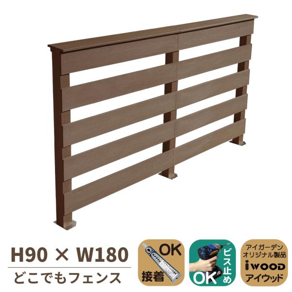 商品寸法(単位：約mm)：幅1800×厚み145×高さ900柱部分：60mm角取付金具板：ステンレス材質：アイウッド人工木、アルミ、ステンレスセット総重量(約kg)：18梱包数：中型/1個口カラー：ナチュラル商品のデザイン、仕様、価格は予告...