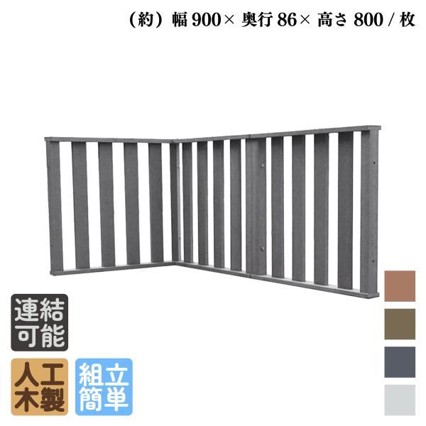 商品寸法(単位：約mm)：フェンス1枚幅900×奥行86×高さ800材質：アイウッド人工木セット総重量(約kg)：15梱包数：大型/1個口商品のデザイン、仕様、価格は予告なく変更する場合があります。