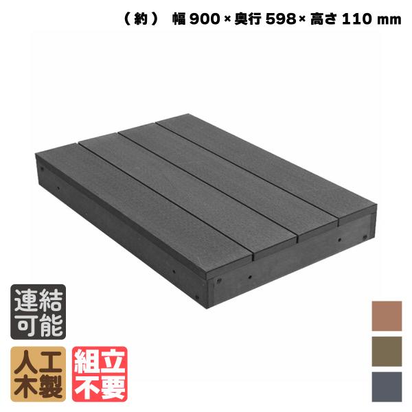 商品寸法(単位：約mm)：幅900×奥行598×高さ110材質：　アイウッド人工木総重量(約kg)：　11梱包数：　大型/1個口商品のデザイン、仕様、価格は予告なく変更する場合があります。
