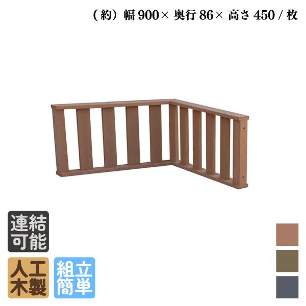 商品寸法(単位：約mm)：フェンス1枚幅900×奥行86×高さ450材質：アイウッド人工木セット総重量(約kg)：10梱包数：大型/1個口商品のデザイン、仕様、価格は予告なく変更する場合があります。