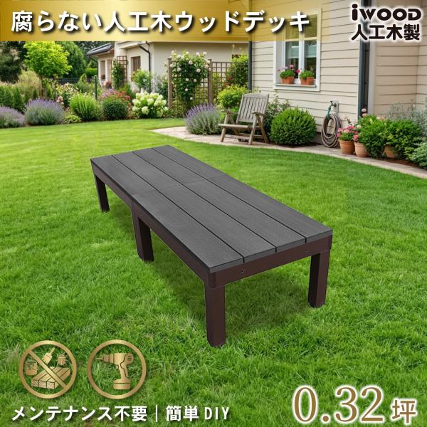 ※オリジナル人工木 iwood は、防腐も防虫も一切不要！10年経っても経年劣化によるパリパリ割れたり、表面がベタベタしたり、白く粉が浮き上がったりもありません！商品寸法(単位：約mm)：幅1800×奥行598×高さ400?440材質：アイ...
