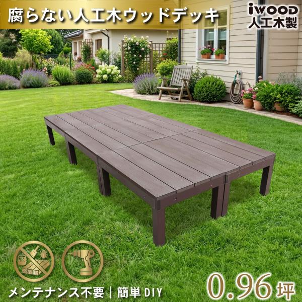※オリジナル人工木 iwood は、防腐も防虫も一切不要！10年経っても経年劣化によるパリパリ割れたり、表面がベタベタしたり、白く粉が浮き上がったりもありません！商品寸法(単位：約mm)：幅2700×奥行1196×高さ400?440材質：ア...