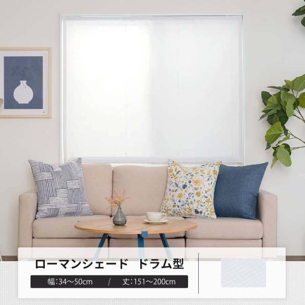 ■商品：ローマンシェード サイズオーダー エコラクールフラット RH2001■サイズ：1cm単位でサイズオーダー可能■仕様：シングル：ワンチェーンドラム式■素材：ポリエステル100%■機能：UVカット率　98.5%遮熱率　52.7%遮像（ミ...