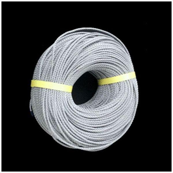 ネット（網）の固定・取付に！■寸法：直径4mm×200m巻き■材質：ポリエチレン■カラー：シルバー・グリーン・ブルー・ホワイト・ブラック・ブラウン出荷■注意：返品・交換できない商品です