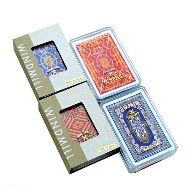 ウインドミルトランプ＃1000は、実際にカジノで使われている超薄型で重量のあるトランプです。材質：オールプラスチック厚さ：0.26mm重量：1枚の重さ2g素晴らしい手触りのトランプです。トランプの裏の柄の指定は出来ません。通常単品でのご注文...