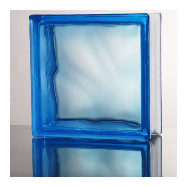 ◇美しいガラスブロック◇世界一販売量に誇る高品質でリーズナブルプライスのガラスブロック♪・190x190x80mm★国際基準サイズ♪・ブルー色★色褪せない・ゆらゆら透けるタイプ♪・4サイド溝加工★防震対応♪・表面はフラット★ほこりが溜まりに...