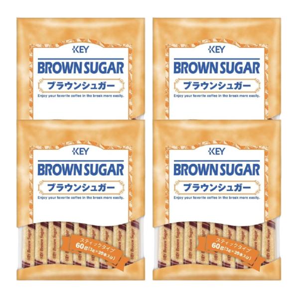 やさしい甘さでコーヒーの風味とコクを更に引き立てます。1本3ｇの使いきりサイズで、残さず無駄なく使えます。◆内容量 3g×20本　4袋◆原材料名 原料糖
