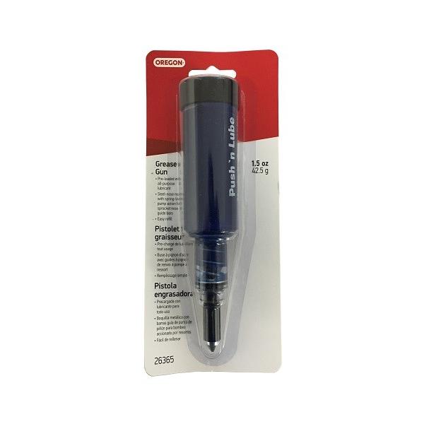 シリンダーにグリスが詰められており、必要な時、素早くクリーンに使える、使い捨てタイプのグリスガンです。チェーンソーのガイドバー、刈払機のヘッド部などのメンテナンスに最適です。また、オレゴンリベットスピナーの潤滑油としてもご利用頂けます。●高...