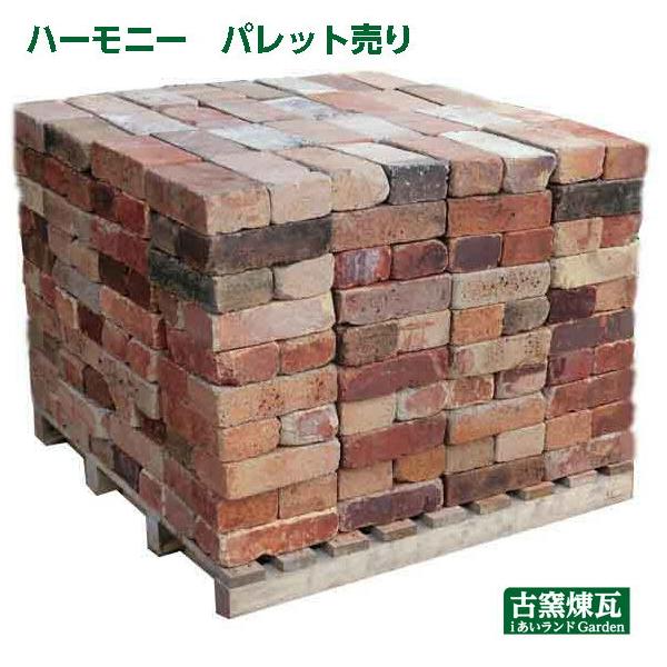 サイズ（1個）/23×11.4×6.5cm 重量/3.7kg前後1パレット（95cm角パレットに10段積　320枚）：総重量/約1,180kg輸入古煉瓦  茶系の色を中心に濃淡の異なるアンティーク耐火レンガを混ぜ合わせた、当社オリジナルブレ...