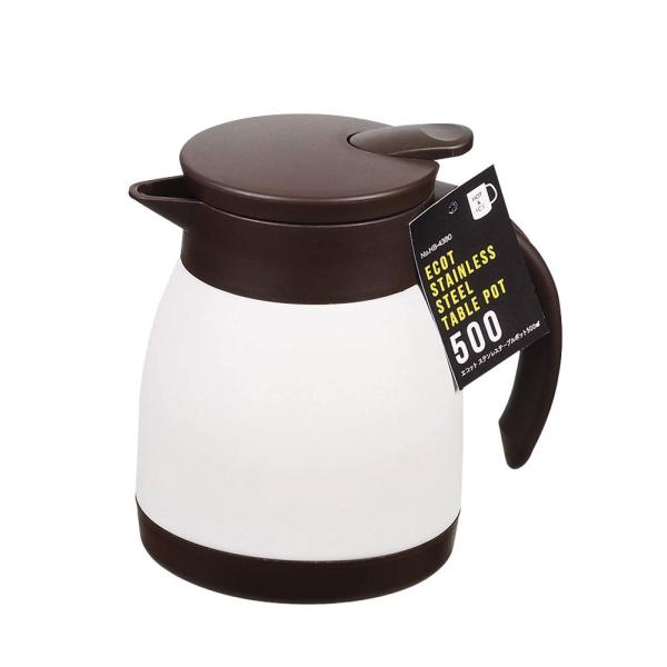 ●製品サイズ:(約)幅14.5×奥行11×高さ15cm●品名:ステンレス製卓上用まほうびん●実容量: 500ml●保温効力:58度以上(10時間)、保冷効力:13度以下(10時間)● 素材・材質:本体内側/18-8ステンレス鋼、本体外側/ス...