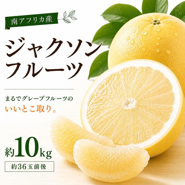 【発売日：2026年08月05日】【商品詳細】■商品名：ジャクソンフルーツ■産地：南アフリカ共和国■内容量：約10kg（40玉前後・風袋込み）※果実の大きさにより玉数は前後します。玉のサイズはお選びいただけません。南アフリカの豊かな自然で育...