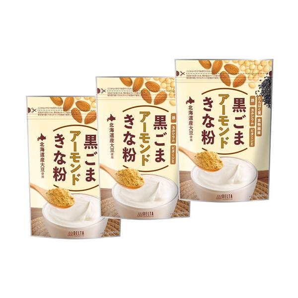 【牛乳に加えたり、ヨーグルトやアイスのトッピングなどに】「黒ごまアーモンドきな粉 220g」は、北海道産のきな粉に、アーモンド、黒ごまを加えた食品です。カルシウムや鉄分、マグネシウム、食物繊維、ビタミンEなどがバランスよく豊富に含まれていま...