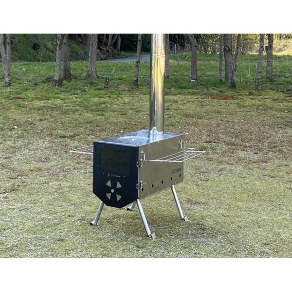 本体／展開時：約幅65×奥44×高225cm、収納時：約幅26.5×奥44×高37cm材質／本体：18-0ステンレス(蓋：耐熱シリコン焼付塗装）、ガラス窓：耐熱ガラス（800℃対応）重量／約8.5kg日本製（燕三条産）メイドインツバメ認証商...