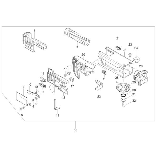 マキタ makita 18V 充電式オートパックスクリュドライバ FR451DZ 用 ケーシングアッセンブリ 122B65-5新品になります。18V 充電式オートパックスクリュドライバ FR451DZ 用 ケーシングアッセンブリ 122B6...
