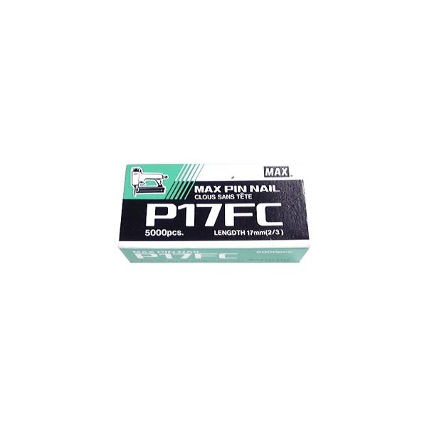 マックス MAX ピンネイル P17FC新品になります。JANコード4902870035228ブランド名ＭＡＸ商品名ピンネイル規格P17FC用途ピンネイラ専用釘。機能・特徴対応機種：TA-235A/P35F3です。仕様●直径0.6mm×足長...