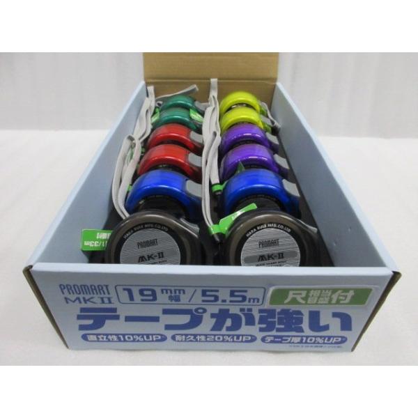 プロマート MKIIスケルトン 19ｍｍ幅 5.5ｍ 尺相当目盛 MKS1955S-S 6色 12個セット新品になります。JAN4954771042027プロマート MKIIスケルトン19ｍｍ幅 5.5ｍ 尺相当目盛MKS1955S-S6色...