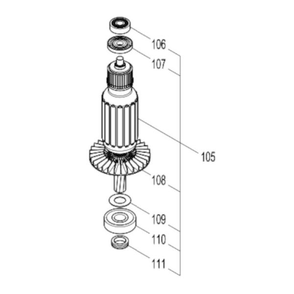 マキタ makita 電動ハンマ HM1812用 アーマチュア２００Ｖ 517912-5新品になります。電動ハンマ HM1812用 アーマチュア２００Ｖ 517912-5本品は部品だけの販売ですご注意ください。※本商品は改良や定期的に仕様変...